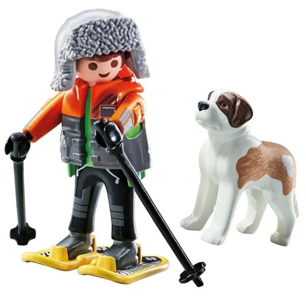 Playmobil Dečiji set Zabava na snegu sa bernardincem My life, 8 delova