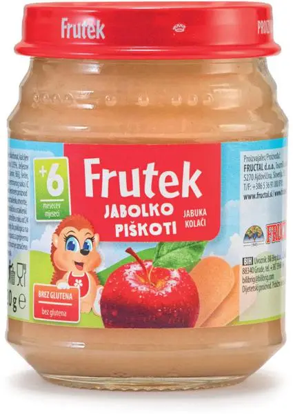 Frutek Kašica za bebe od jabuke i piškota, 120 g