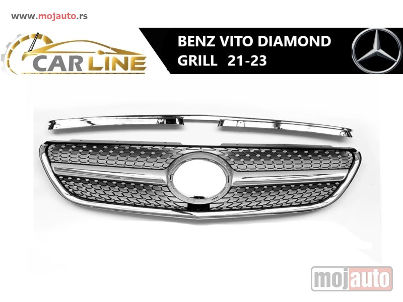 MERCEDES V VITO DIAMOND PREDNJI GRILL 21-23