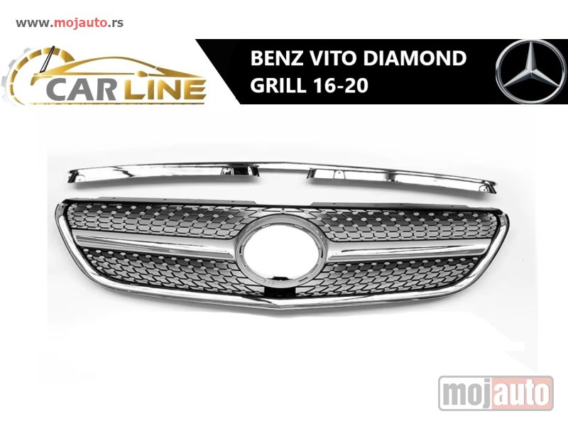 MERCEDES V VITO DIAMOND PREDNJI GRILL 16-20