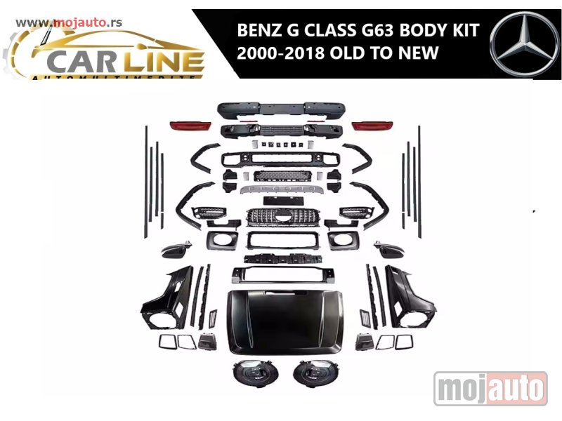 MERCEDES G KLASA G63 BODY KIT STARI U NOVI 2000-2018