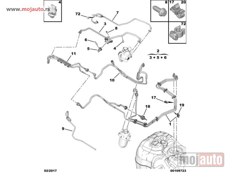 Pezo Boxer 2.0/2.2HDI Crevo Goriva Pumpe Ubrizgavanja 14-23,NOVO