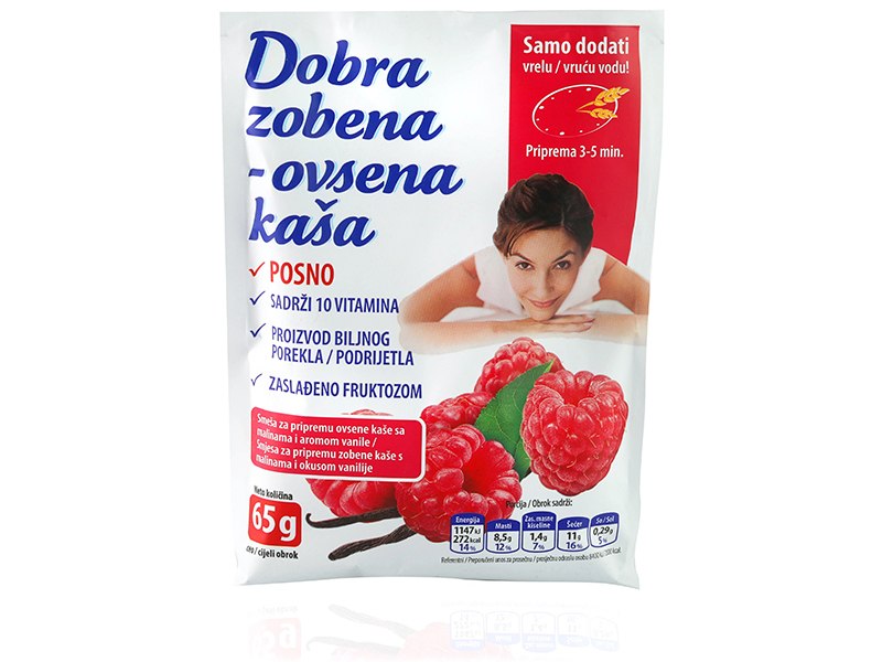 DOBRA OVS.KAŠA MALINA I VAN.65G