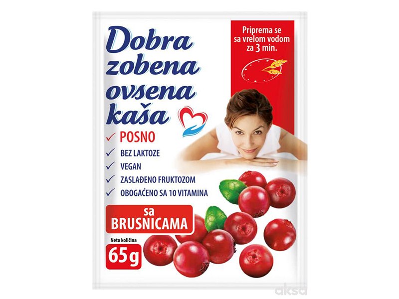 DOBRA OVS.KAŠA BRUSNICA 65G