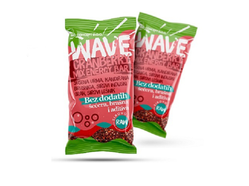 CRANBERRY MIX ENERGY BARS 40G - BIO CONCEPT