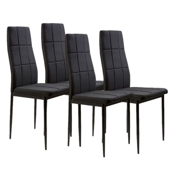 MODERNHOME Trpezarijske stolice set 4 kom tami black