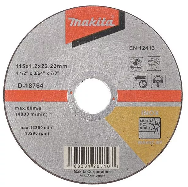 MAKITA - DISK ZA SEČENJE NERĐAJUĆIH ČELIKA 115MM D-18764