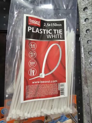 PLASTIČNE TRAKE ZA VEZIVANJE 2.5X150 MM