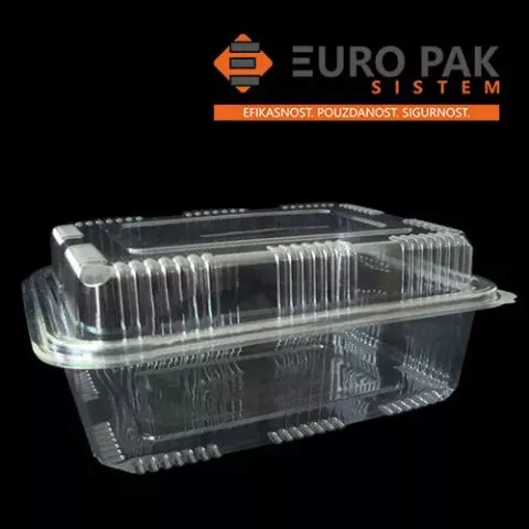 POSUDE ZA DOSTAVU HRANE PET AMBALAŽA- 2000ML – POVIŠEN POKLOPAC