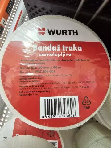 BANDAŽ TRAKA WURTH SAMOLEPLJIVA