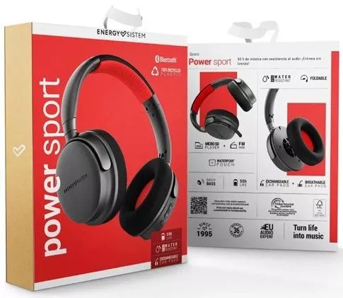Energy Sistem Power Sport Graphite Bluetooth FM radio bežične slušalice