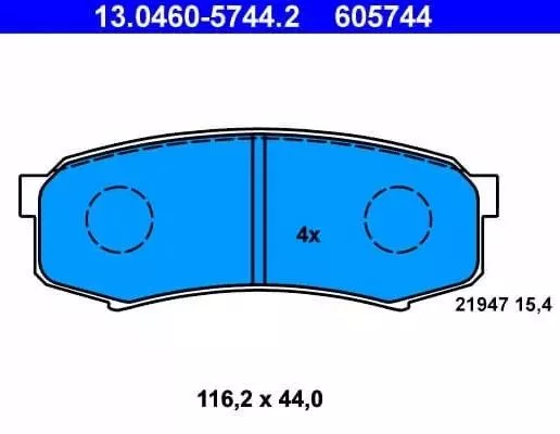 ATE PLOČICE – 13.0460-5744.2 Pločice zadnje