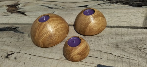 Svećnjaci – hrast – set (1603)