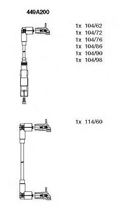 KABALOVI SVEĆICA VW VR6 2,8 -1994 BREMI