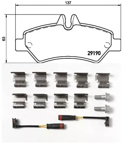 ZADNJE PLOČICE KOČIONE CRAFTER SPRINTER 3.5T 2006- TEXTAR