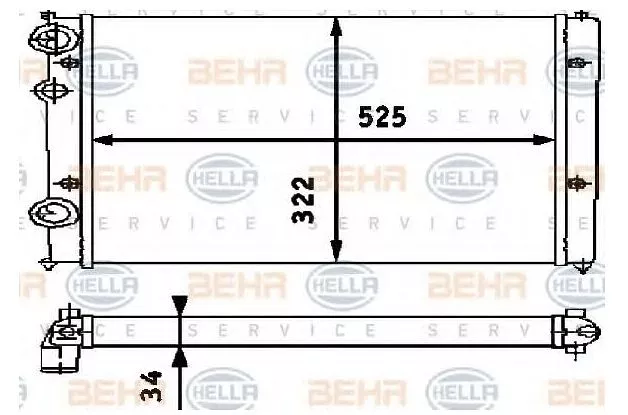 HLADNJAK VW GOLF 3 1.4-1.6 1992-1998 HELLA
