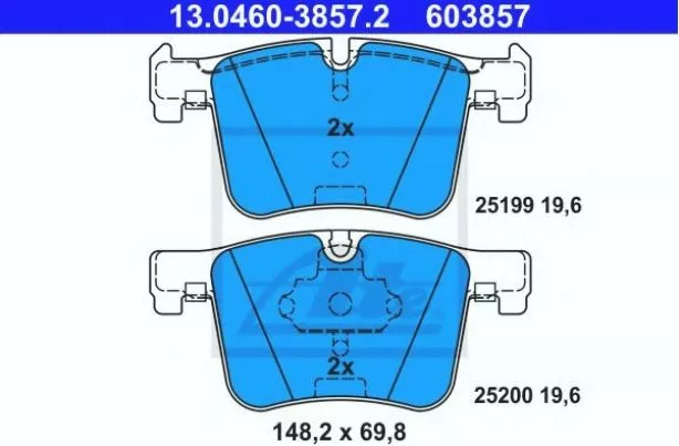 PREDNJE KOČIONE PLOČICE BMW F20 F21 F30 ATE
