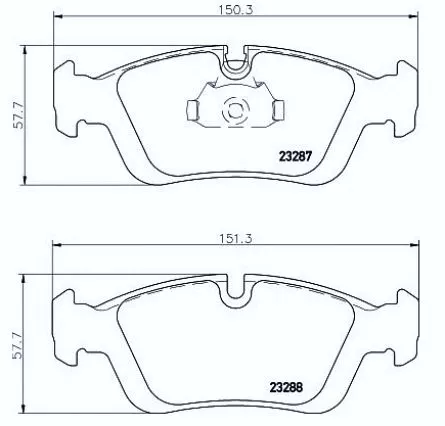 Prednje kočione pločice BMW E36 E46 TEXTAR