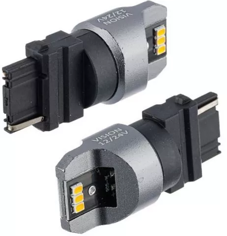 SIJALICE LED T25 PY21W, CANBUS, 12/24V, 6 SMD, NARANDŽASTA (2 KOM) – CARMOTION 58339