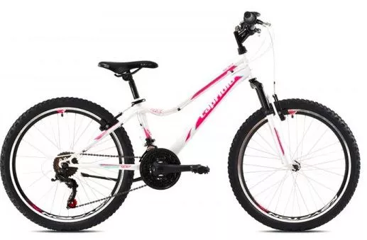 Bicikl dečiji MTB Capriolo Diavolo DX 400 FS 24" belo pink