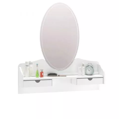 RUSTIC WHITE OGLEDALO