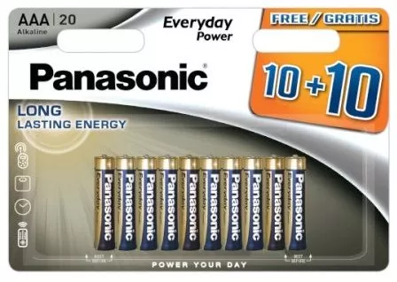 Panasonic Everyday Power Alkalne baterije 1,5V LR03 / AAA - 20 komada
