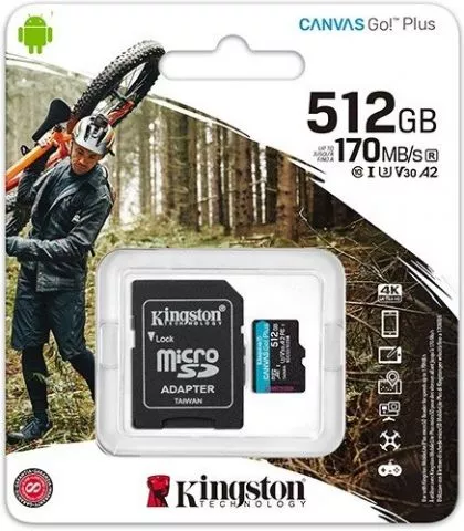 KINGSTON 512GB MICROSDXC CANVAS GO PLUS MEMORIJSKA KARTICA