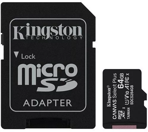 Kingston Memorijska kartica 64GB microSDXC sa SD adapterom SDCS2/64GB - A1, Class 10, Canvas Select