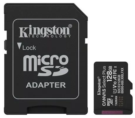 KINGSTON 128GB MICROSDXC CANVAS SELECT PLUS GEN3 MEMORIJSKA KARTICA