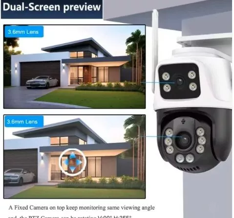WiFi spoljna rotirajuca dupla kamera – 2 sociva