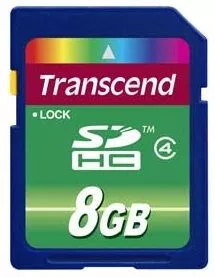 TRANSCEND SECURE DIGITAL, 8GB, SDHC, CLASS 4