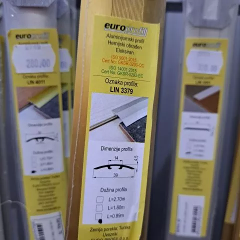 ALU PRELAZNA LAJSNA ZA POD LIN 3379 L=0.89 M EUROPROFIL