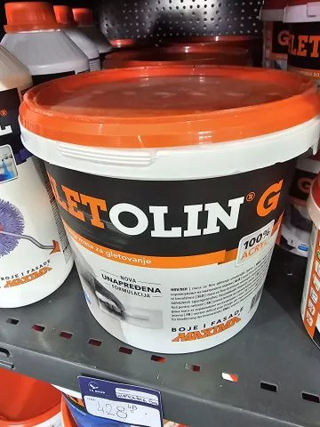 GLET MASA ZA UNUTRAŠNJE ZIDOVE GLETOLIN G MAXIMA