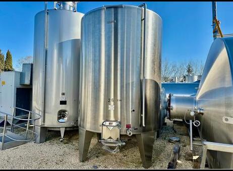 Zatvoreni rezervoar od nerđajućeg čelika - konično dno - skladištenje - LEŽEN - 15000 L Verified seller