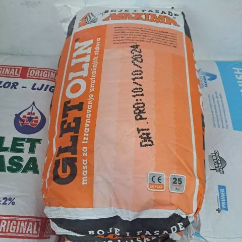 GLETOLIN - GLET MASA ZA UNUTRAŠNJE ZIDOVE 25 KG