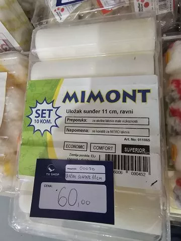 Valjak uložak Economic sunđer 11 cm ravni MIMONT