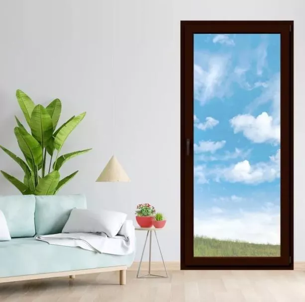 JEDNOKRILNA BALKONSKA PVC VRATA 100CM X 210CM VIŠE NIJANSI BOJE DRVETA DEKOR