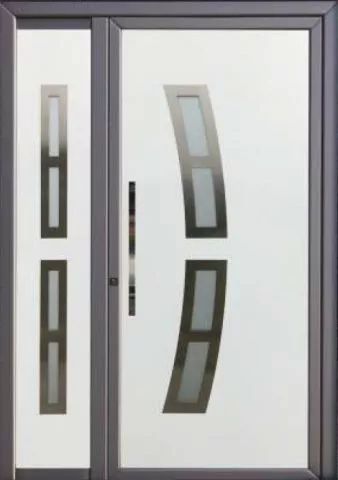 PVC ULAZNA VRATA SA INOX APLIKACIJAMA - MODEL 8