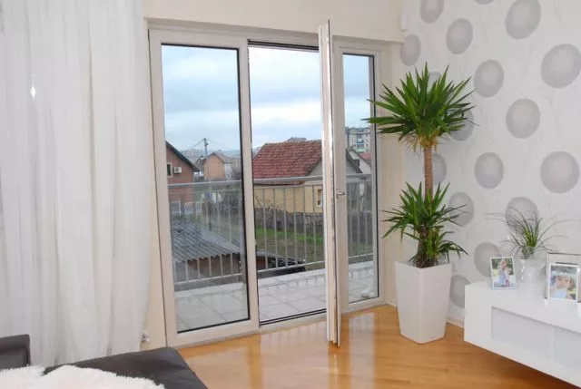 DRVO ALUMINIJUM DVOKRILNA BALKONSKA VRATA 160CM X 220CM