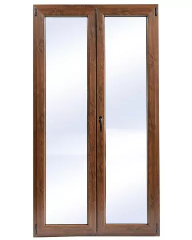 DVOKRILNA BALKONSKA PVC VRATA 80CM X 210CM VIŠE NIJANSI BOJE DRVETA DEKOR