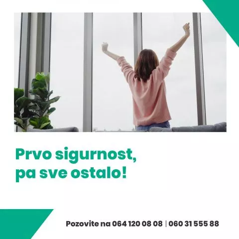 JEDNOKRILNA PVC BALKONSKA VRATA BEOLINE STANDARD 800 MM X 2000 MM