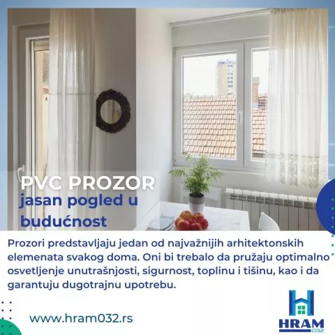 DVOKRILNI PVC PROZORI SA „T” PREČKOM 1600 X 1400 MM