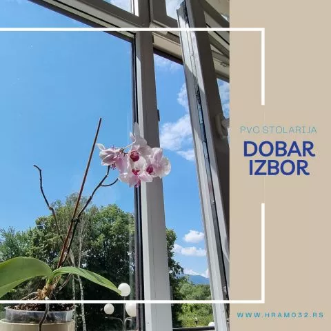 DVOKRILNI PVC PROZORI SA „T” PREČKOM 1600 X 1200 MM