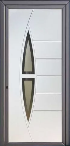 PVC ULAZNA VRATA SA INOX APLIKACIJAMA - MODEL 4