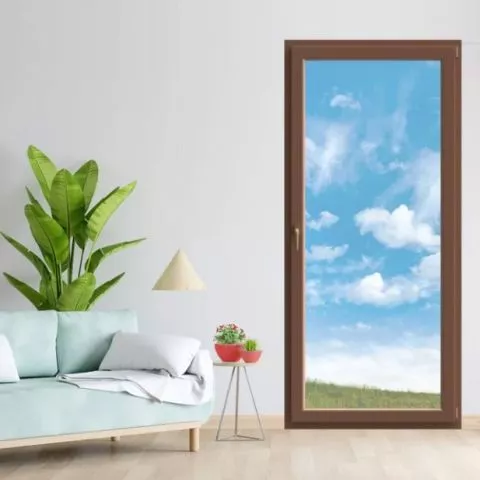 JEDNOKRILNA BALKONSKA PVC VRATA 70CM X 200CM DEKOR - VIŠE NIJANSI BOJE DRVETA
