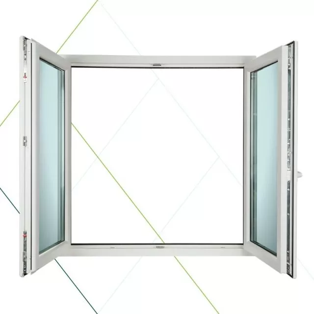 DVOKRILNI PVC PROZOR SA LAŽNOM PREČKOM BEOSTANDARD 2000 MM X 1200 MM