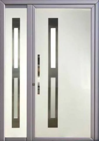 PVC ULAZNA VRATA SA INOX APLIKACIJAMA - MODEL 10