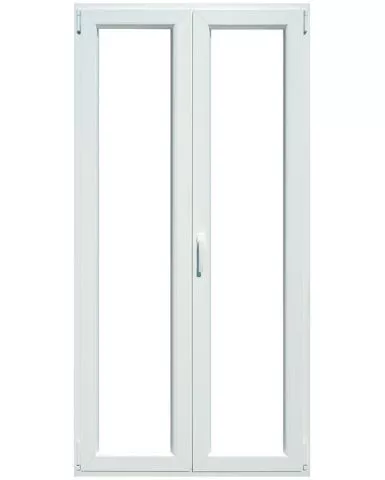 DVOKRILNA BALKONSKA PVC VRATA 60CM X 200CM BELA
