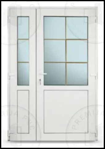 PVC ULAZNA VRATA KAROLAJ 2 KRILA 130 × 200