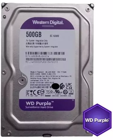 WESTERN DIGITAL 500GB WD PURPLE 3.5″. HARD DRIVE | WD5000PURX REFURBISH
